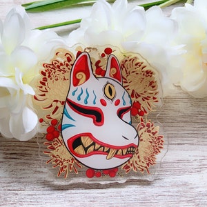PREORDER Mask Phone Charm Bunny Oni Onna Kitsune - Etsy