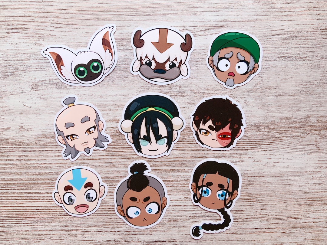 Avatar Aang Katara Toph Sokka Zuko Stikers Pegatinas - Etsy