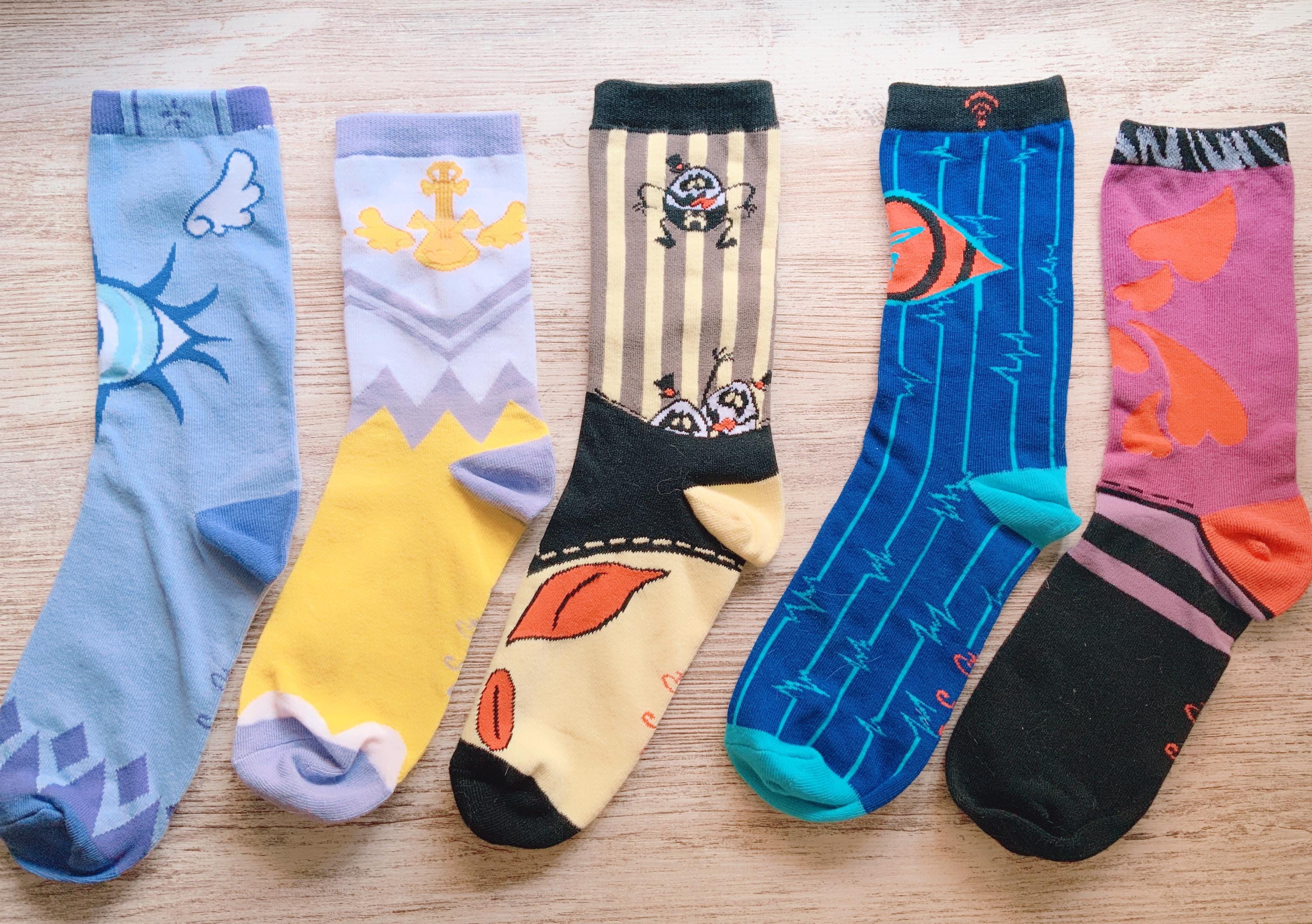 Hazbin Hotel Socks Adam Vox Valentino Emiliy Niffty Sirpentious Charlie ...