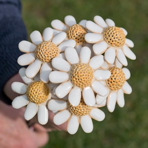 Ceramic Flower, Handmade Ceramic Daisy 1 Pc, Home and Garden Decoration ...