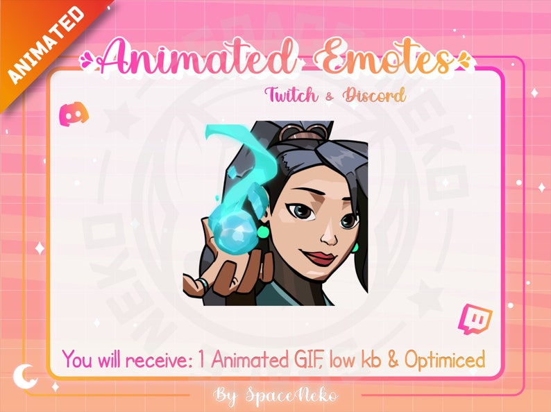 Animated Twitch Emote, Valorant, Sage, Videogames, Kawaii, for ...