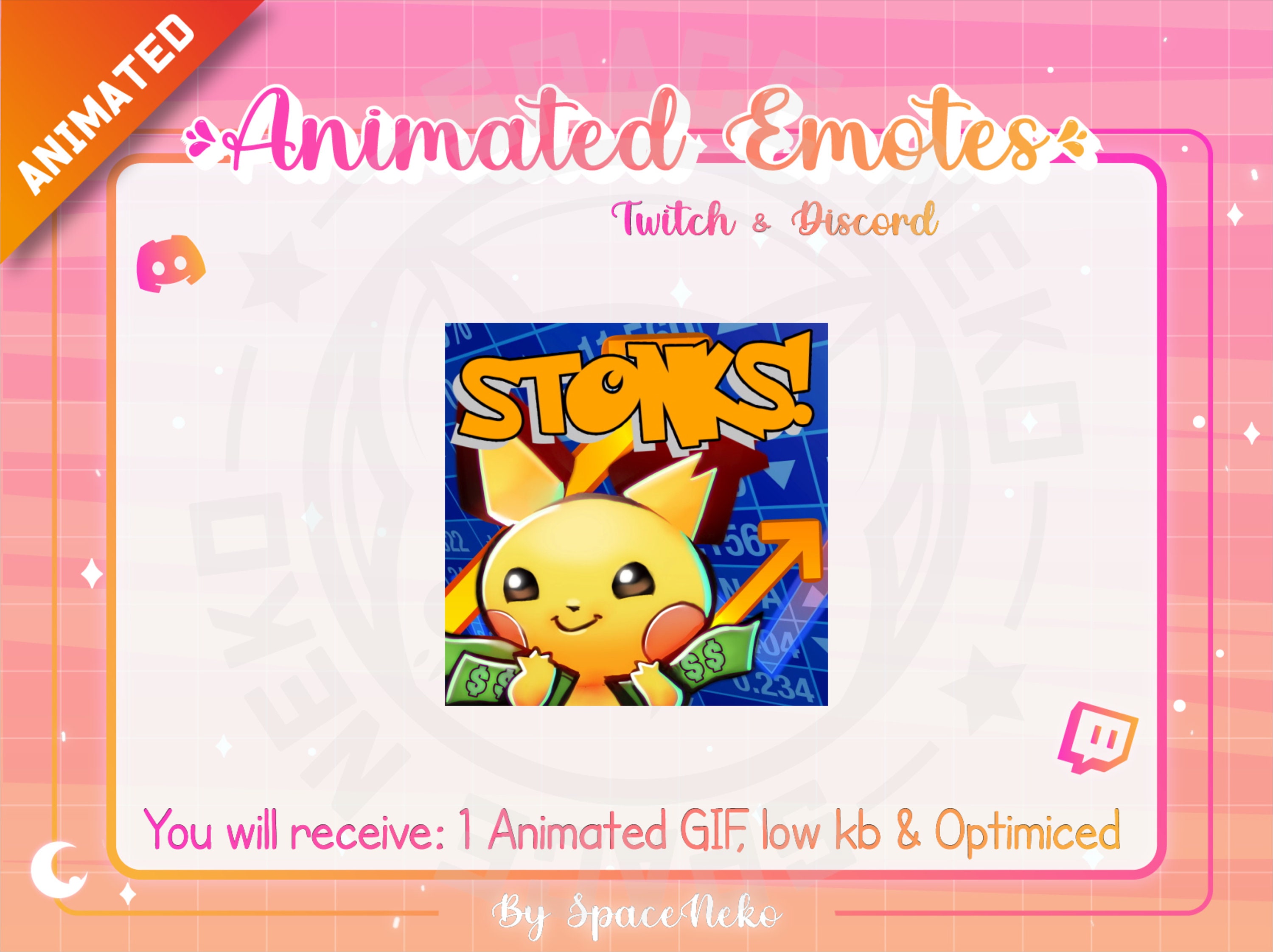 Animated Twitch Emote, Pokemon, Pichu, Pikachu, Animal Emote, Kawaii ...