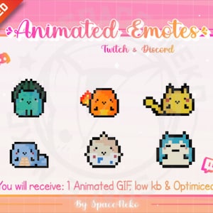Animated Cute Chibi Animated Emotes for Twitch and Discord - Etsy