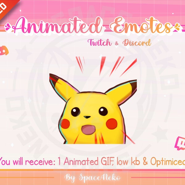 Pikachu Animated Emote - Etsy