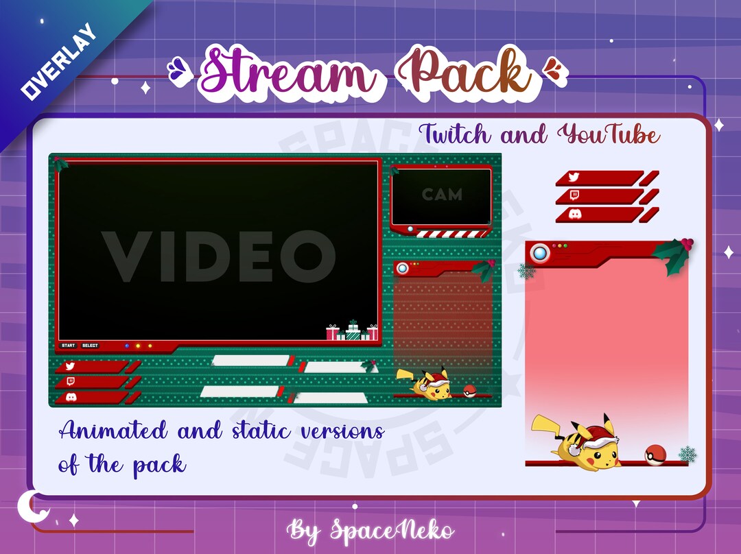 Pokemon Christmas Overlay Pack / Pokemon Overlay / Japan Overlay ...