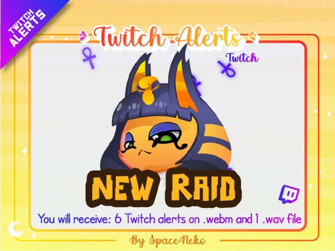 Animated ALERT PACK for Twitch Cute Chibi Animal Crossing Ankha Zone ...