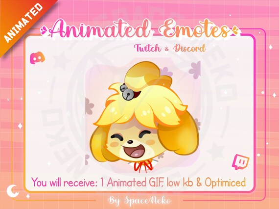 Animated Cute Chibi Emote for Twitch and Discord Animal | Etsy