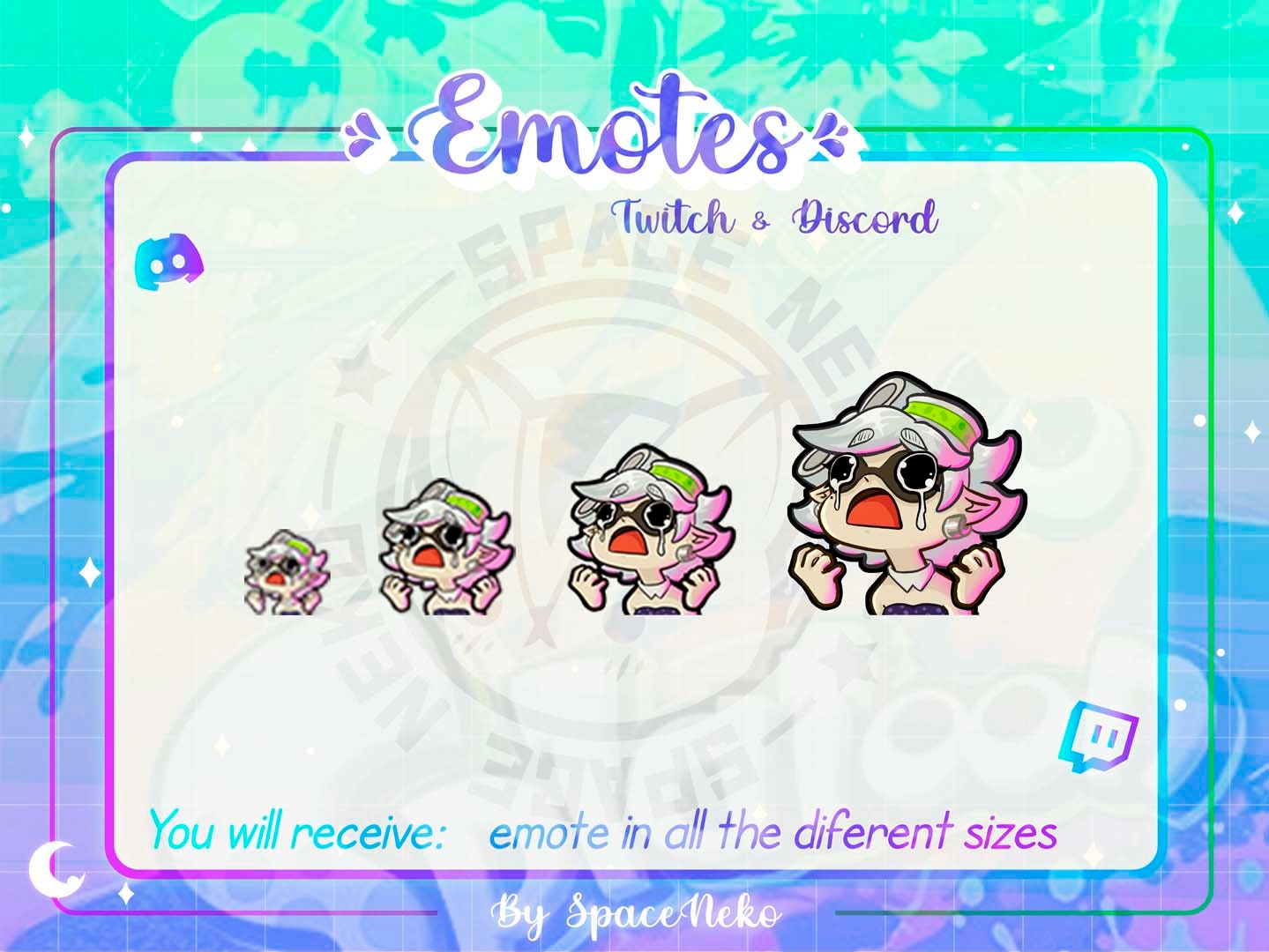 Cute Chibi Emotes for Twitch and Discord Splatoon Anime Heart ...