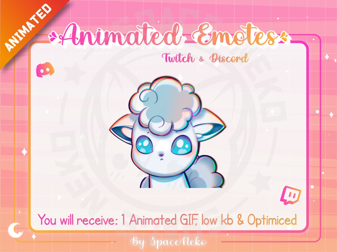 Animated Cute Chibi Emote for Twitch and Discord Pokemon Vulpix Alola ...