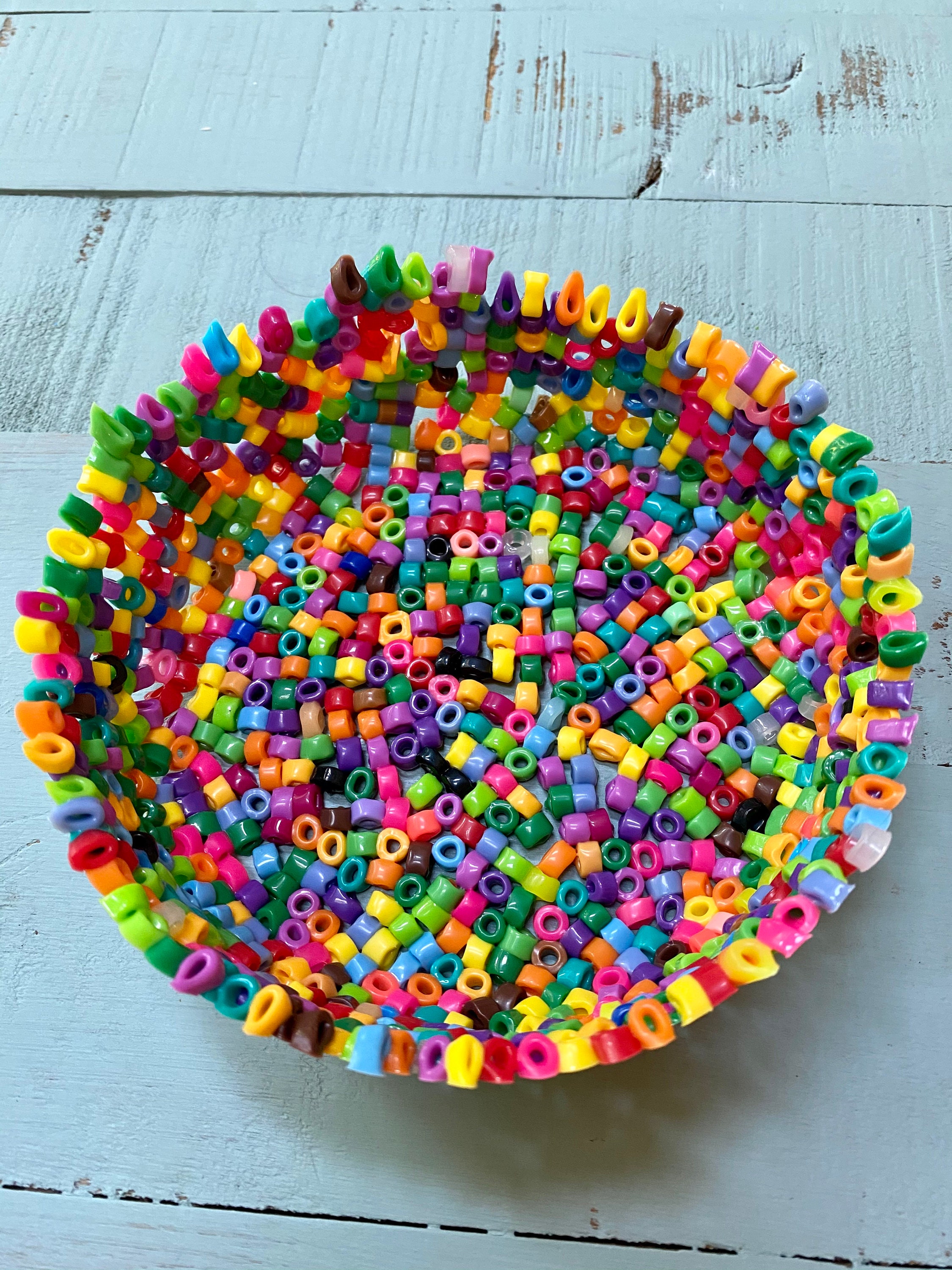 Colorful Perler Bead Bowl - Etsy