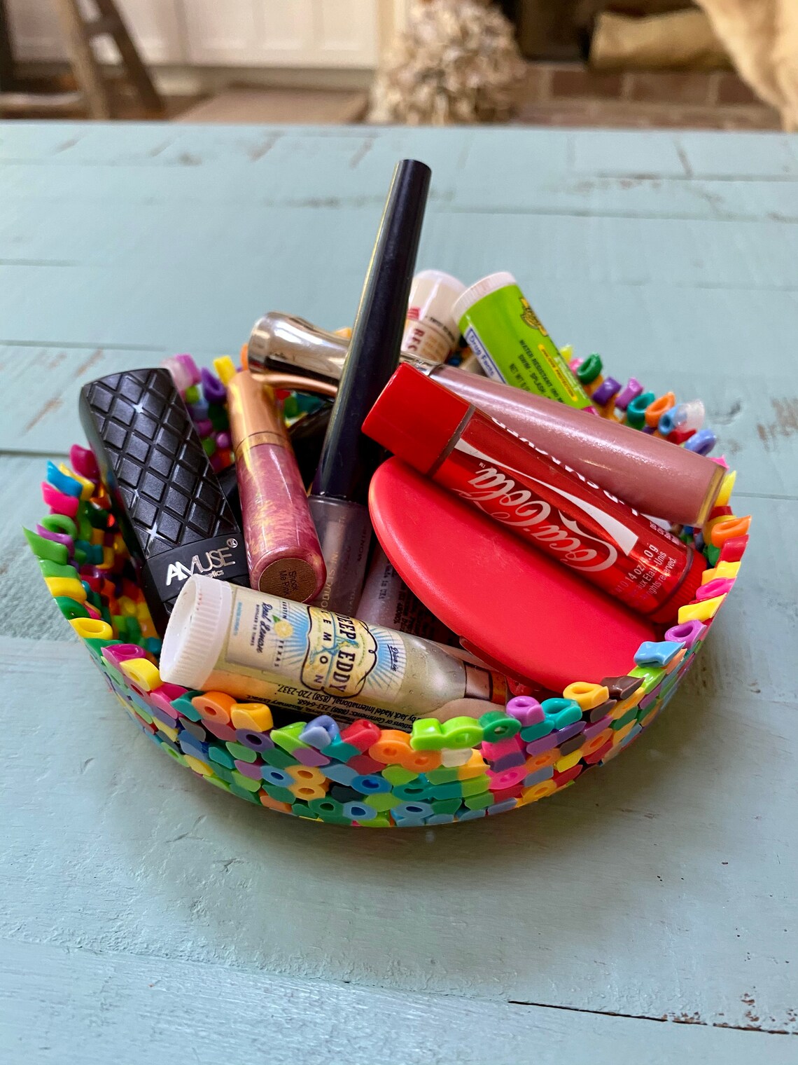 Colorful Perler Bead Bowl - Etsy