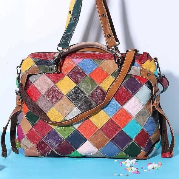 Leather Patchwork Etsy