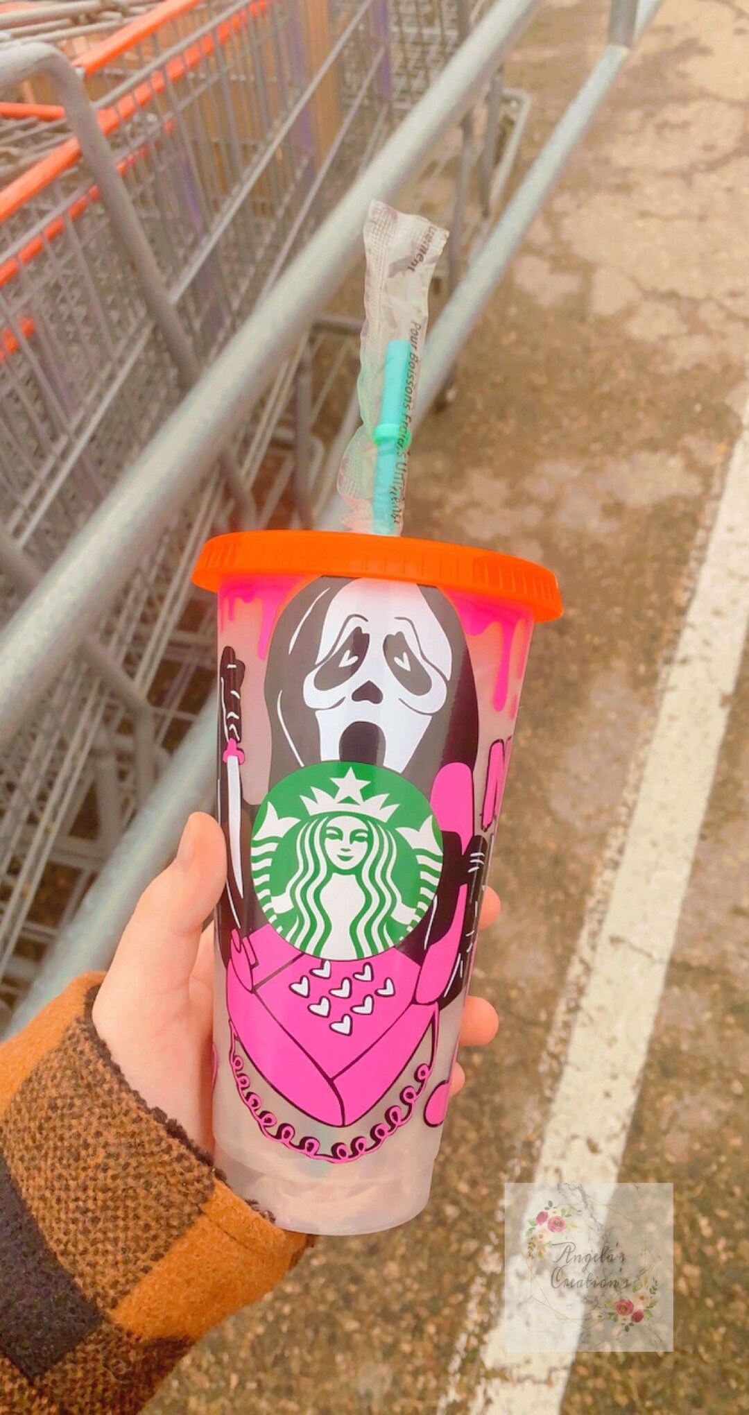 Scream Ghostface Starbucks Cold Cup Cute Halloween Cold Cup - Etsy Canada