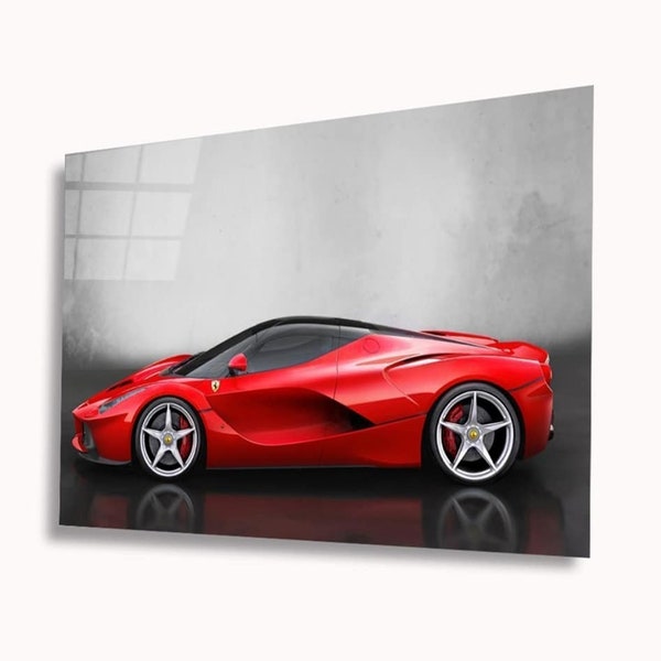Ferrari Glass Wall Art - Etsy
