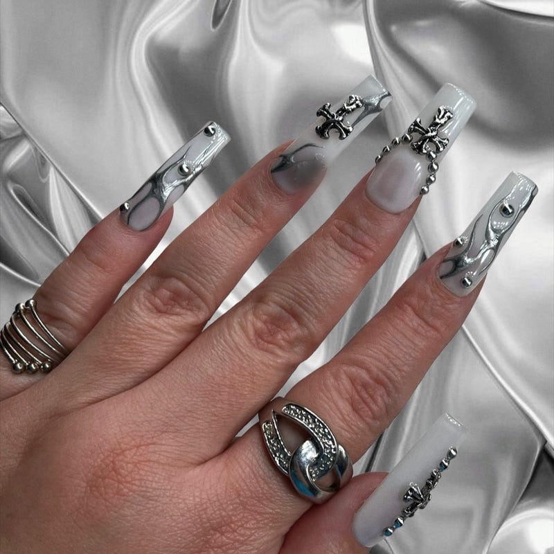 Cross Nails - Etsy