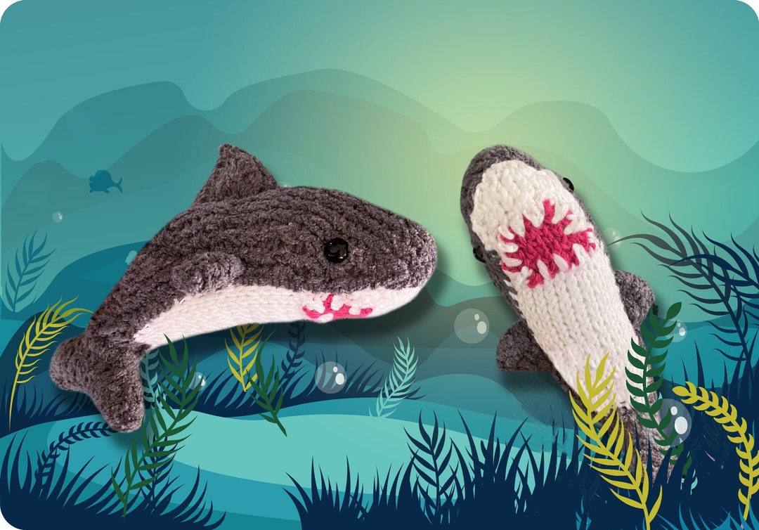 Baby Shark Knitting Pattern, Digital Download, Knitted Flat - Etsy