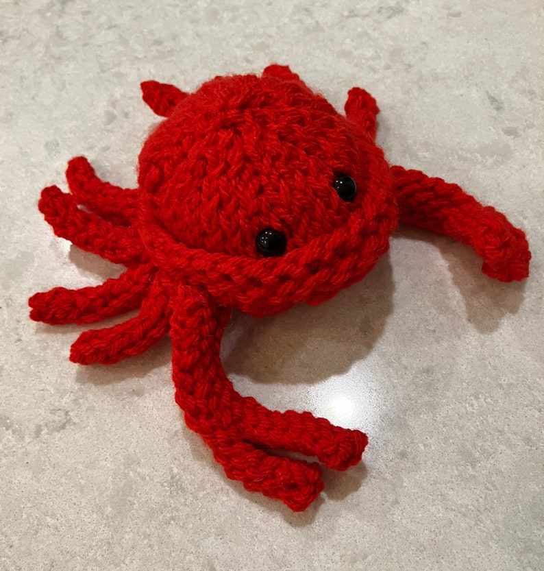 Knitted Crab Pattern, Digital Download, Knitted Flat - Etsy