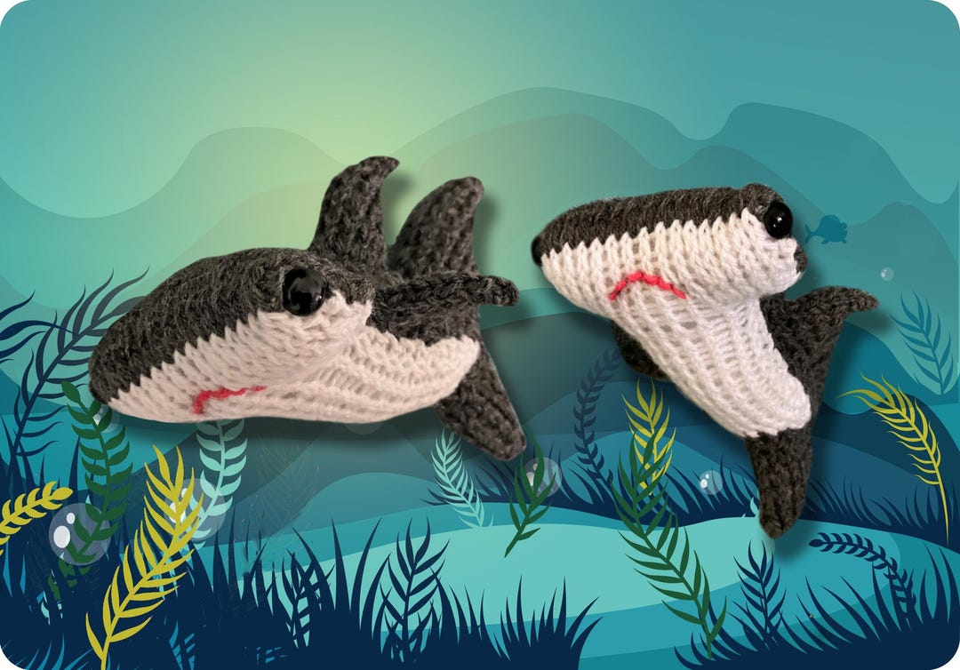 Knitted Hammerhead Shark, Digital Download, Knitted Flat - Etsy