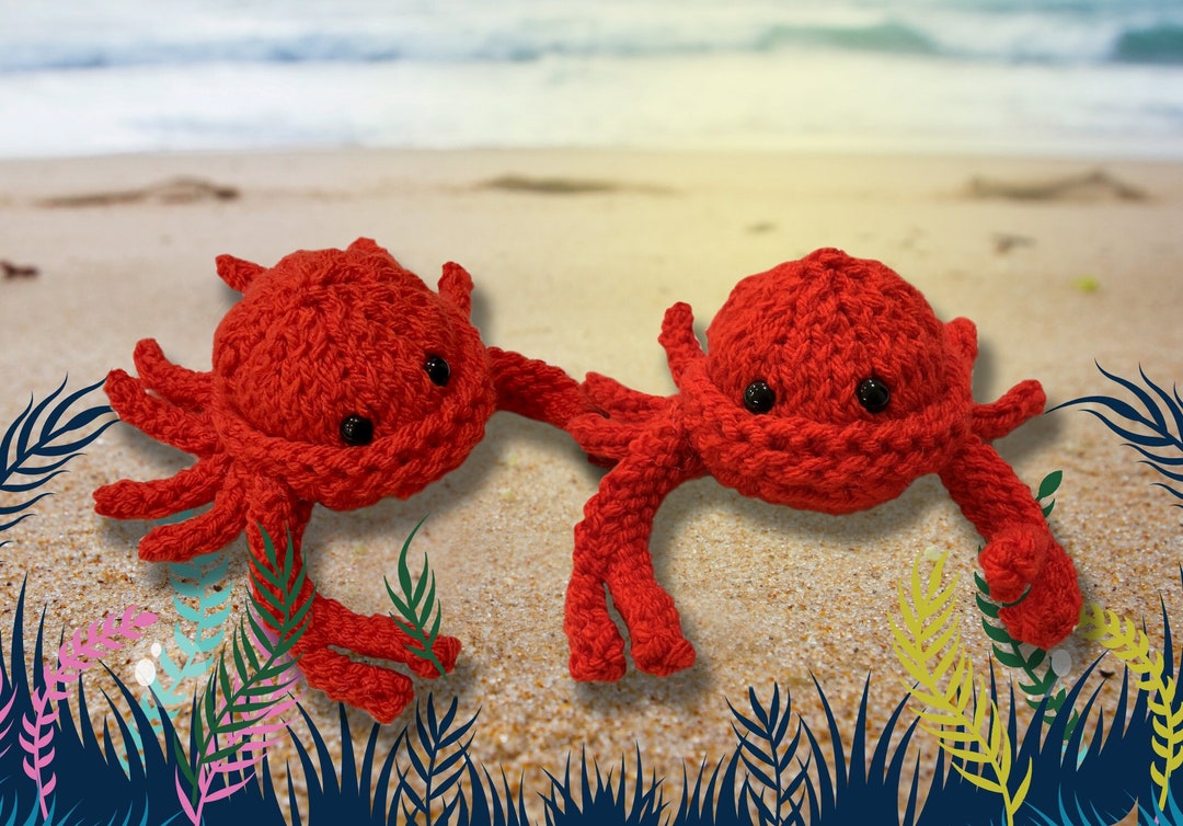 Knitted Crab Pattern, Digital Download, Knitted Flat - Etsy