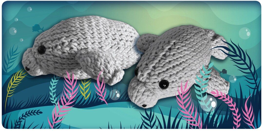 Knitted Manatee Pattern, Digital Download, Knitted Flat - Etsy