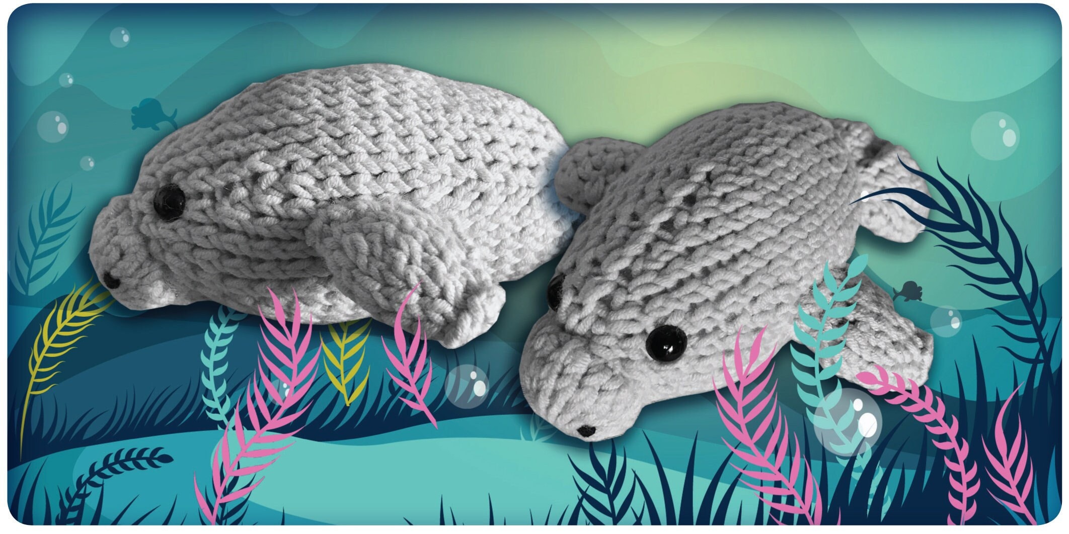 Knitted Manatee Pattern, Digital Download, Knitted Flat - Etsy