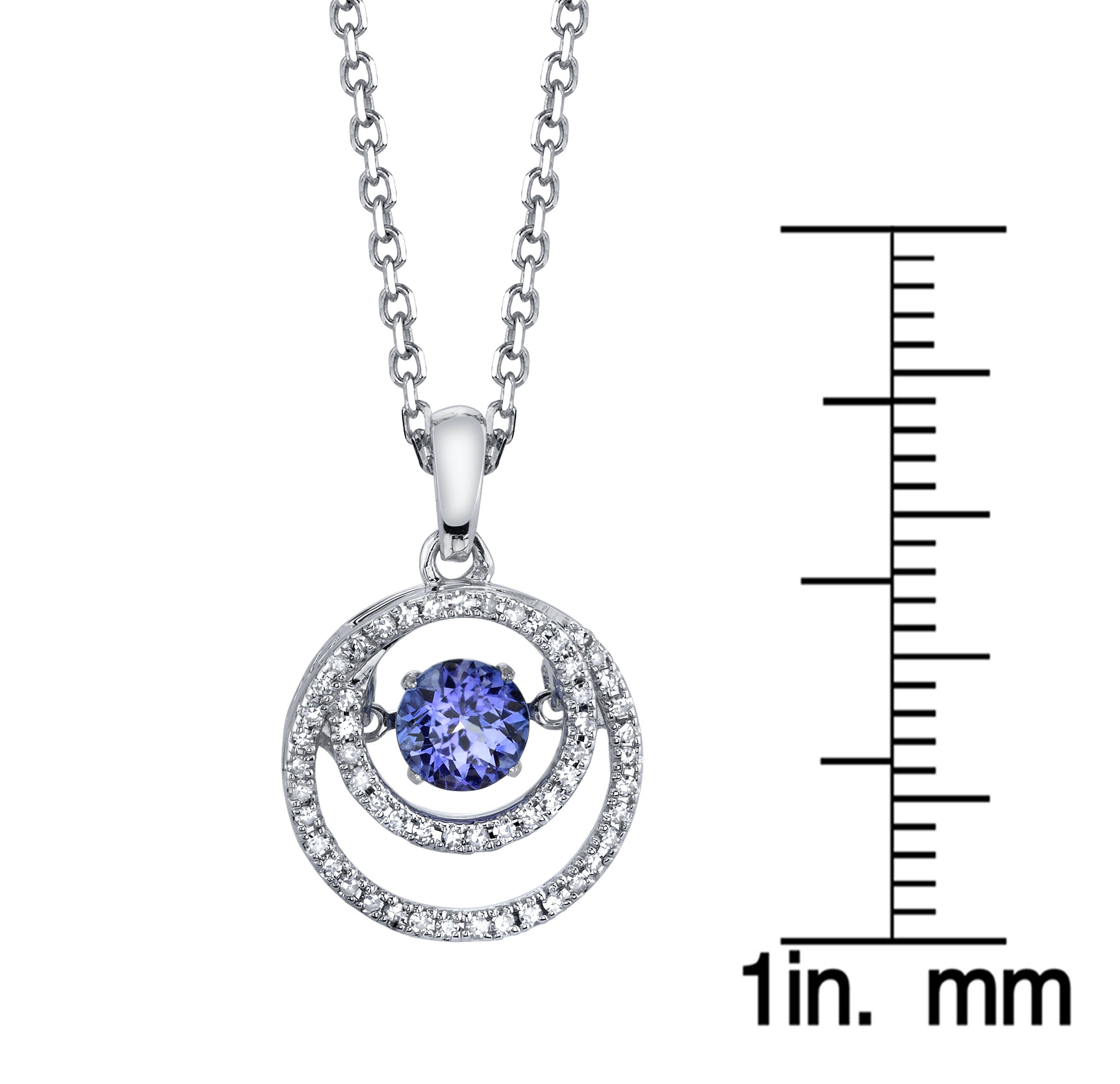 Double Loop Pendant With Dancing Gemstone by SERAFINA - Etsy