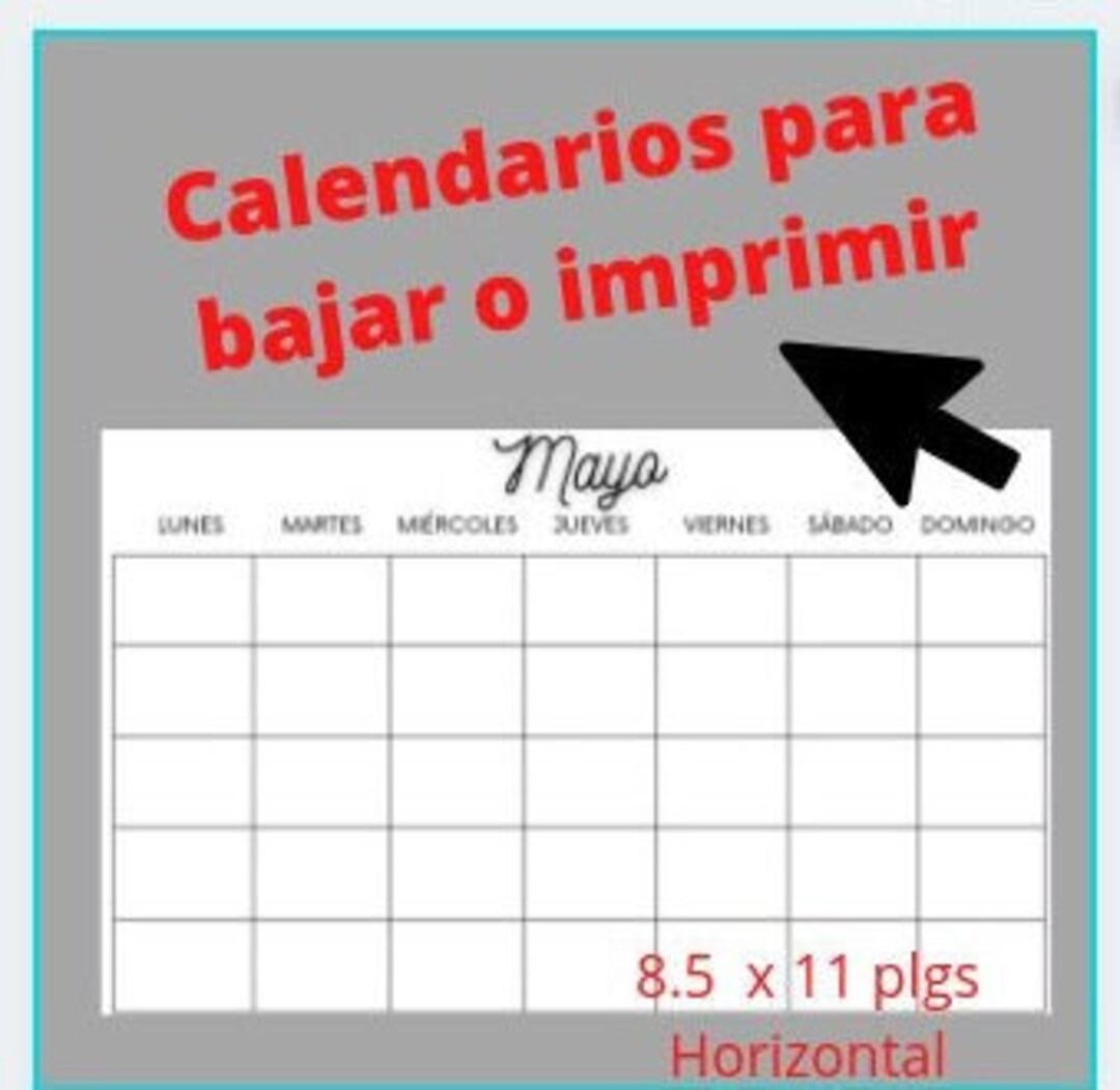 Calendarios Para Imprimir O Bajar, Calendario En Blanco, Calendario ...