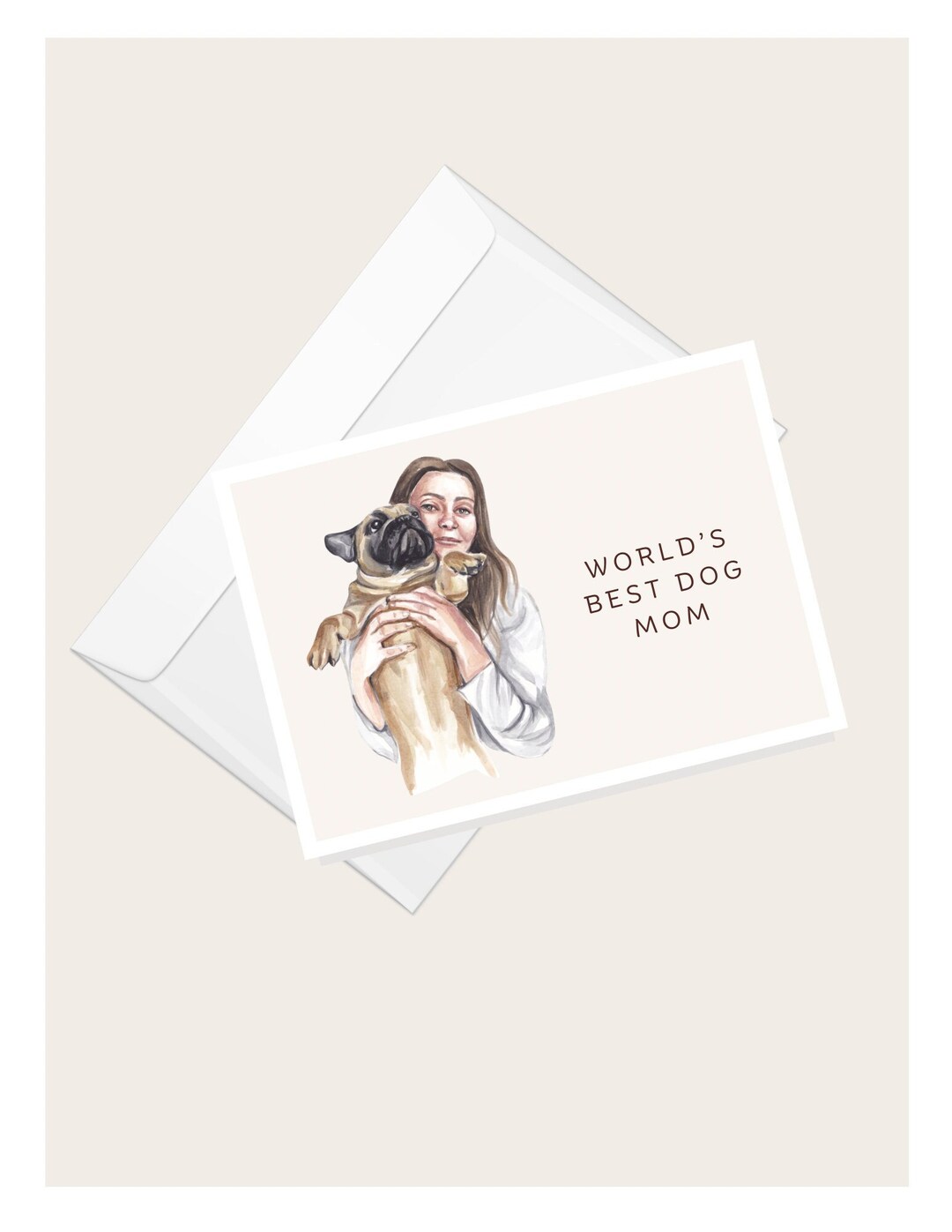 Woman Holding A Dog “world’s Best Dog Mom” Greeting Card | Mother’s Day ...