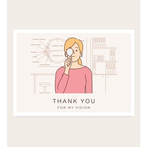 Eye Sight Exam “thank You for My Vision” Greeting Card ...