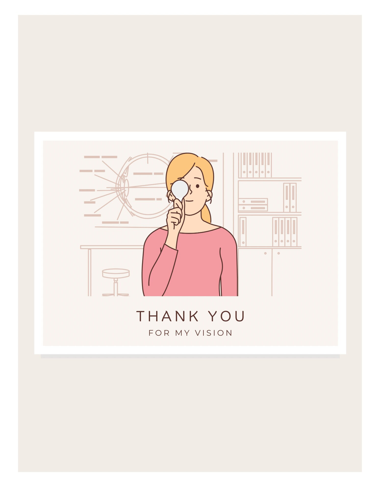 Ophthalmologist Optometrist Thank You Card - Etsy