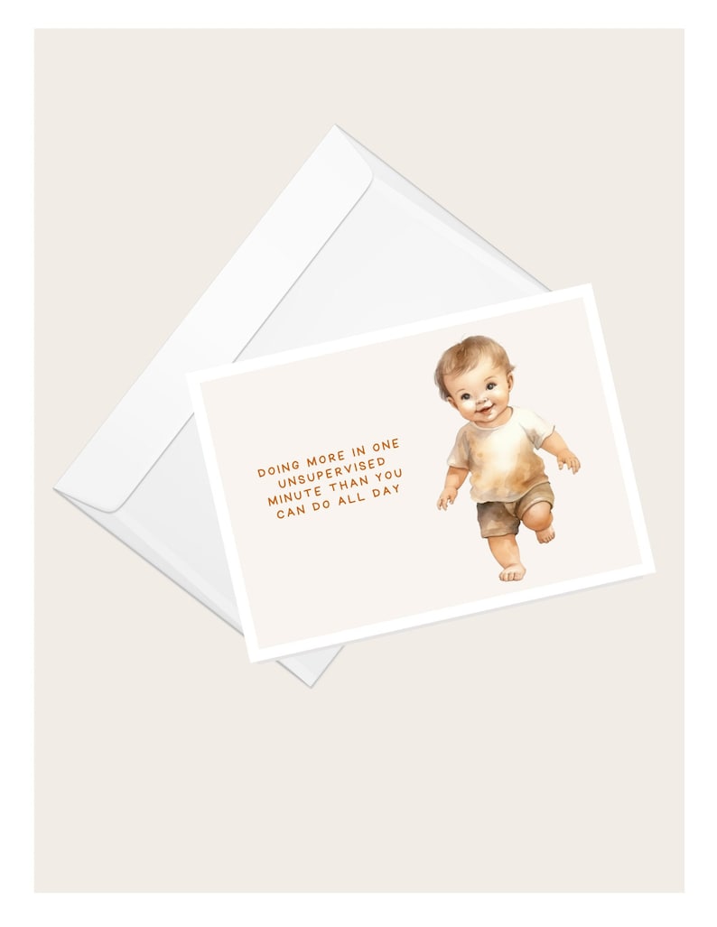Funny Toddler Card - Etsy