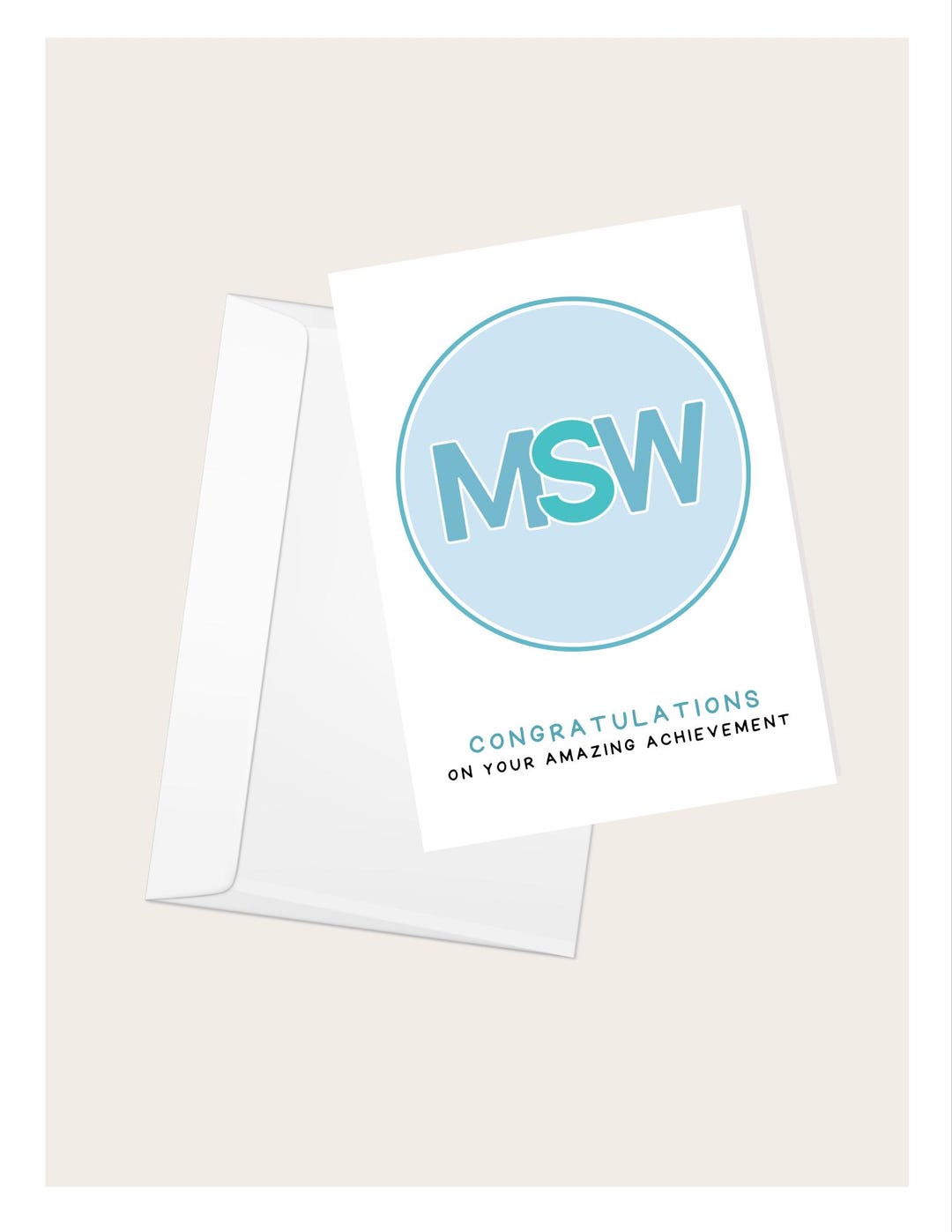 MSW (master of Social Work) Congratulations Card - Etsy