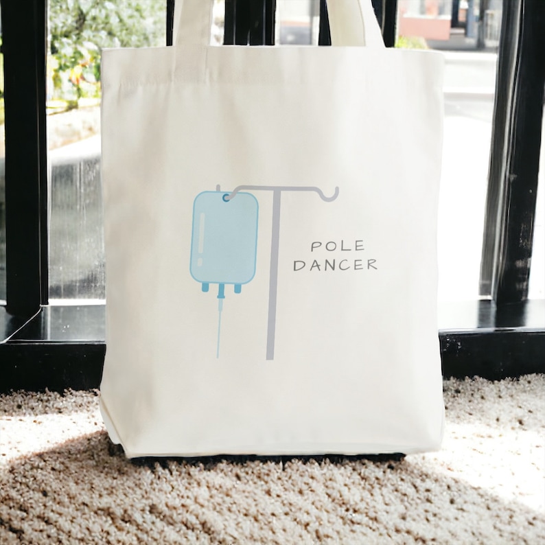 Pole Dancer Chemotherapy Bag Canvas Tote Bag - Etsy
