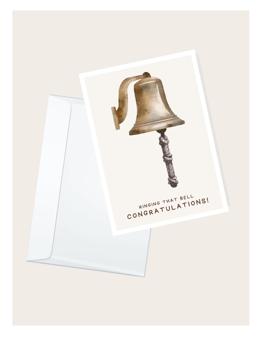 End of Cancer Treatment “ringing That Bell” Greeting Card - Etsy