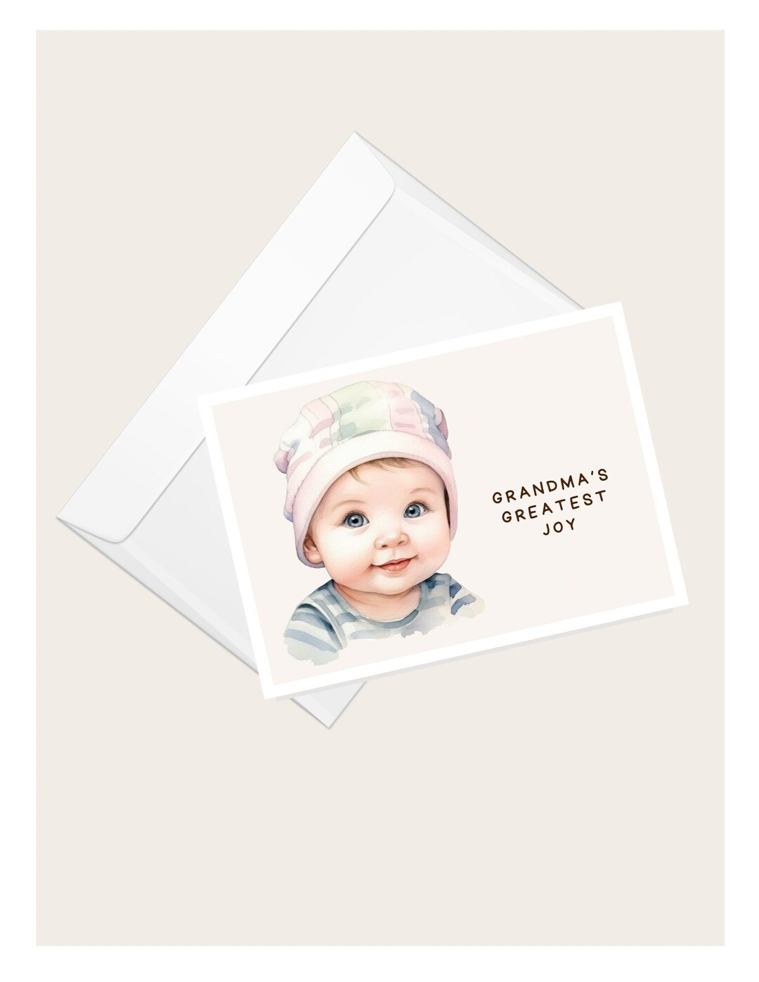 Cute Baby “grandma’s Greatest Joy” Greeting Card | Pregnancy | Baby ...