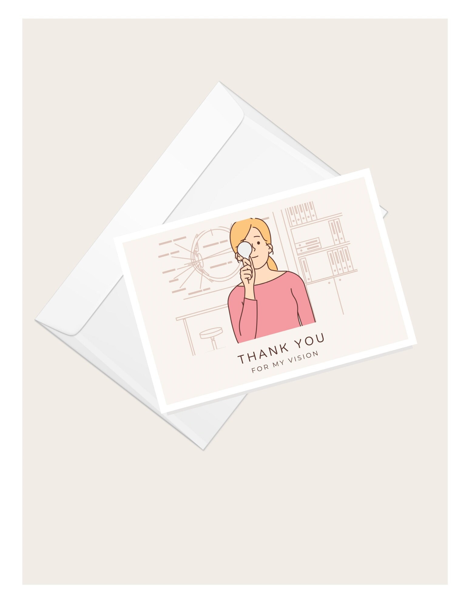 Eye Sight Exam “thank You for My Vision” Greeting Card ...