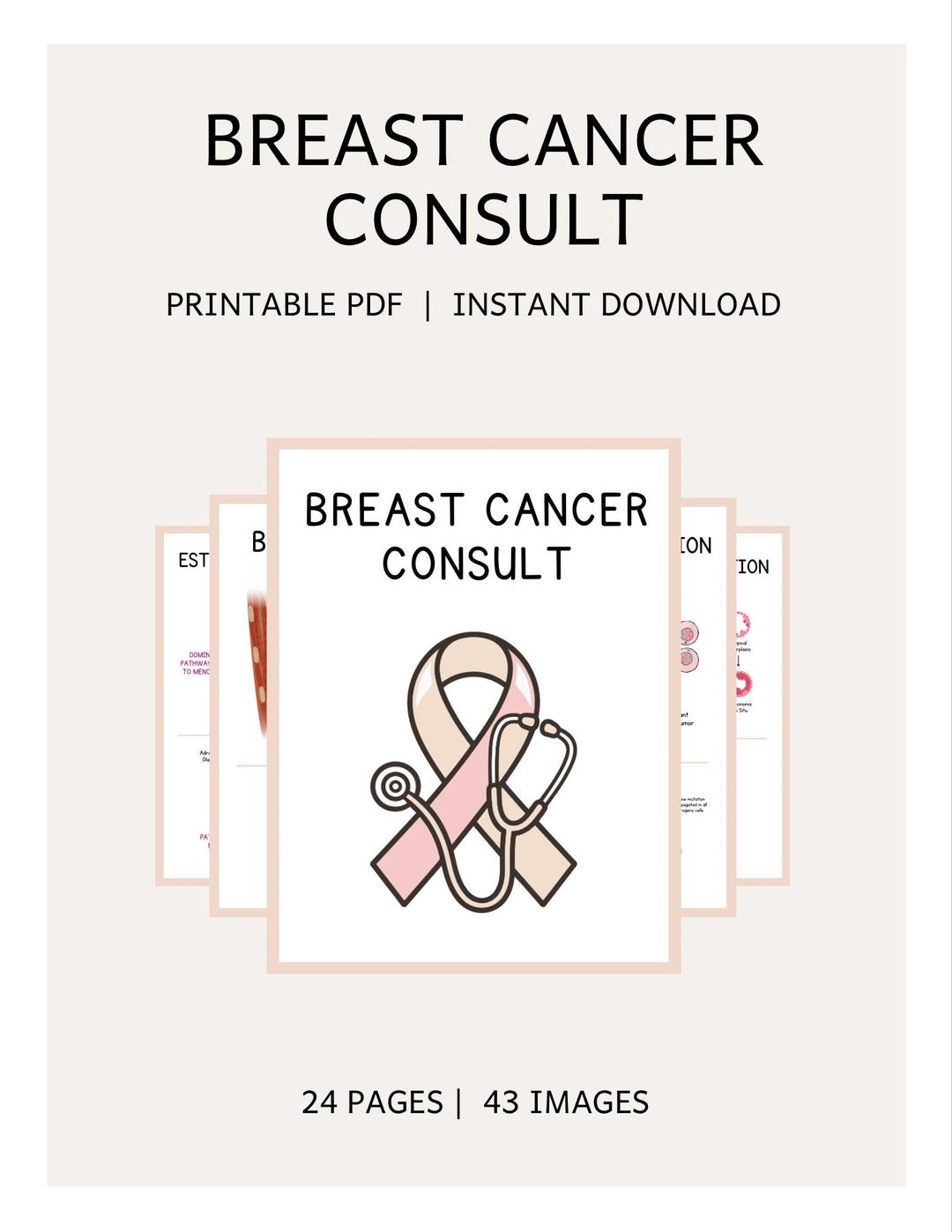 Breast Cancer Consultation Educational Handouts - Etsy