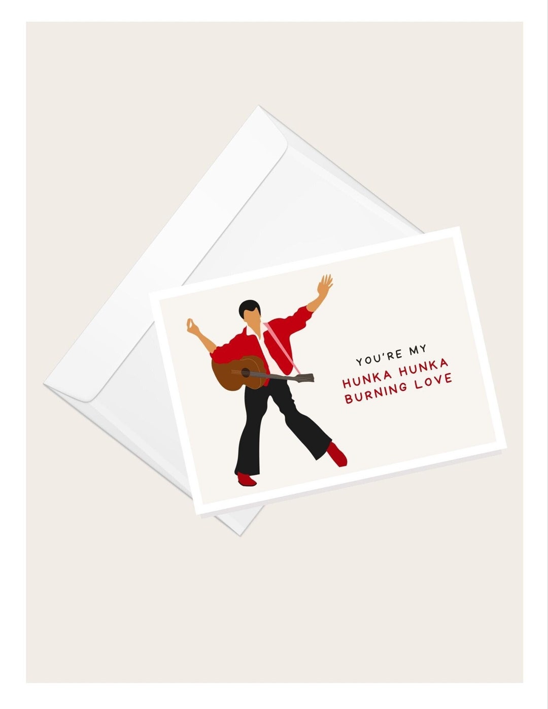 Elvis Presley “you’re My Hunka Hunka Burning Love” Greeting Card ...