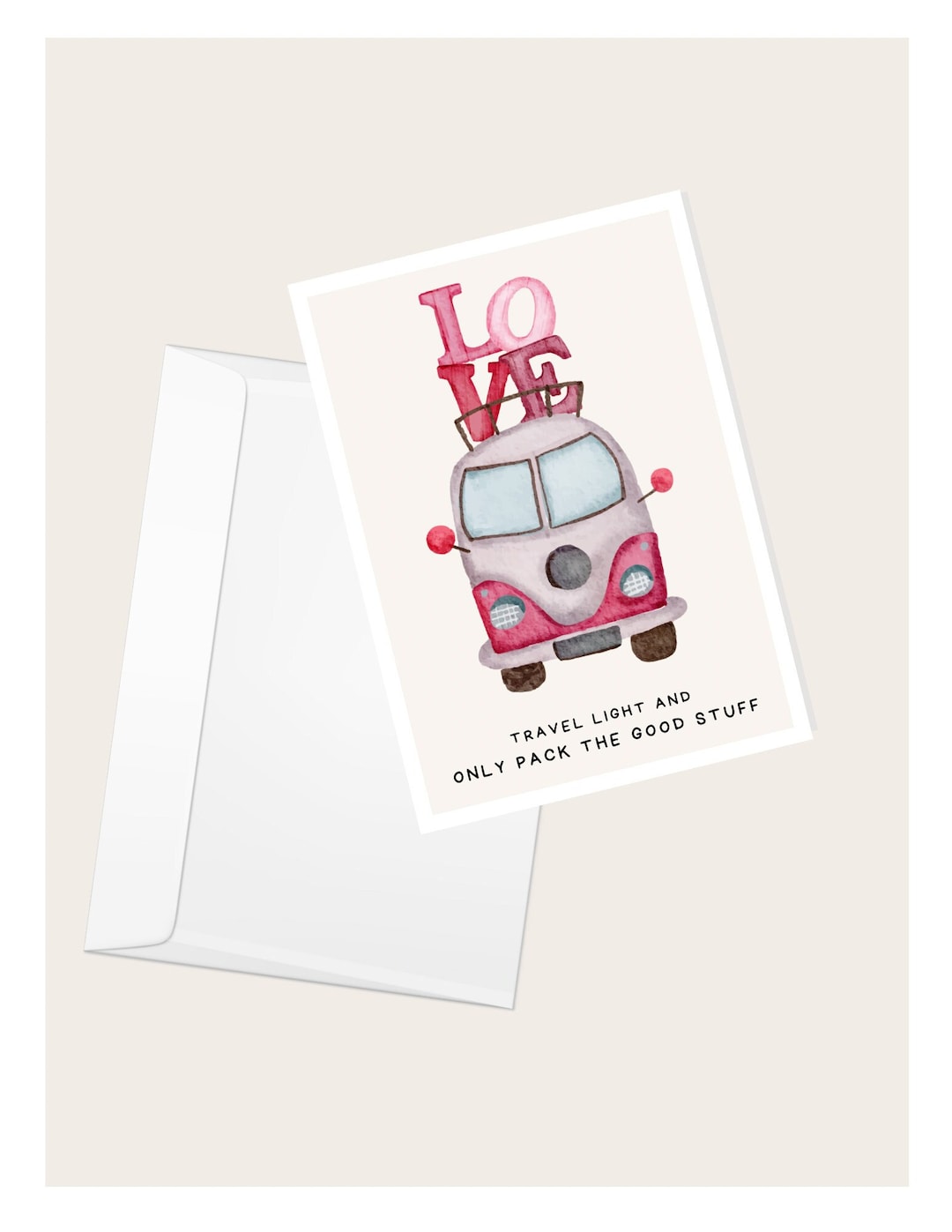 Pink Volkswagen Bus With LOVE Cargo “travel Light and Only Pack the ...