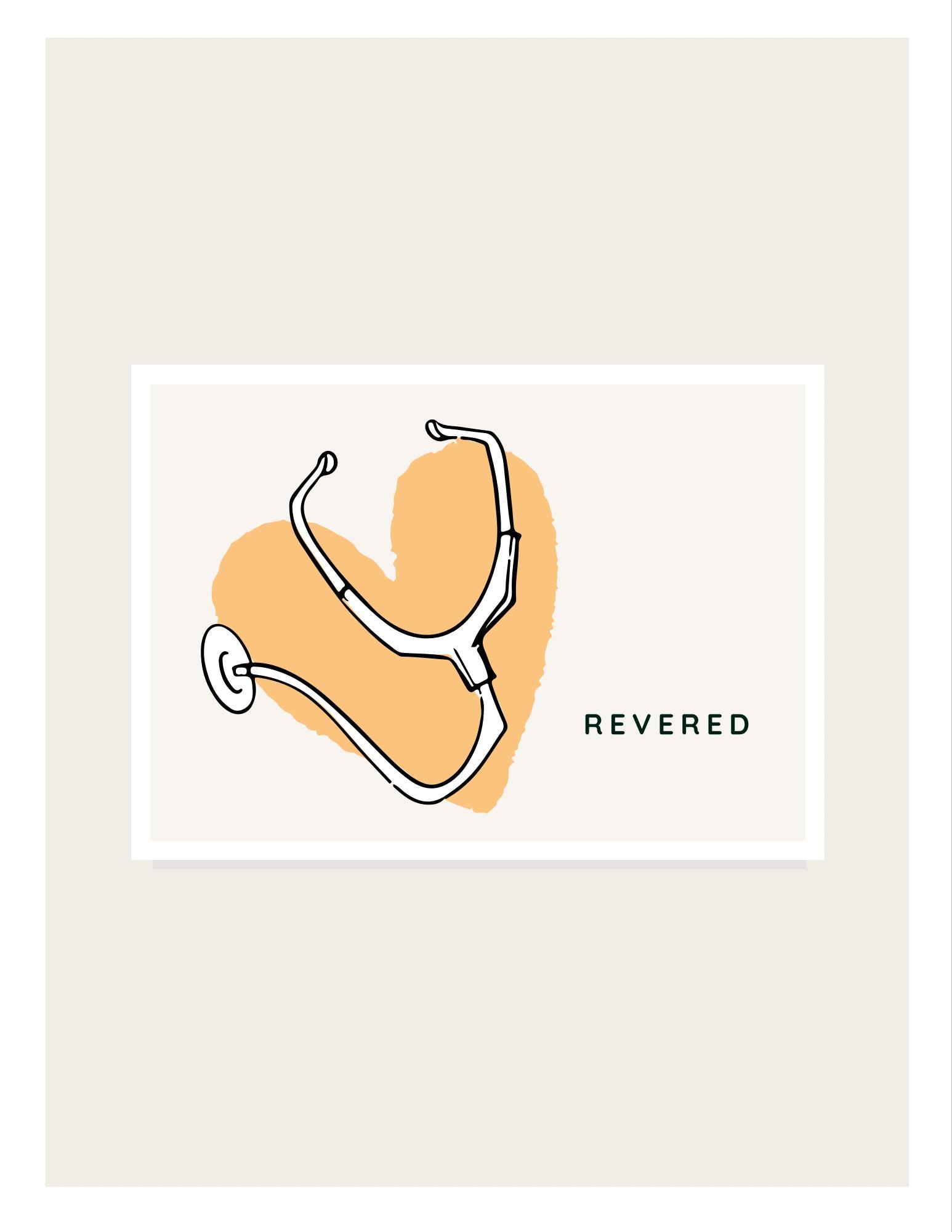 Stethoscope and Heart “revered” Card - Etsy