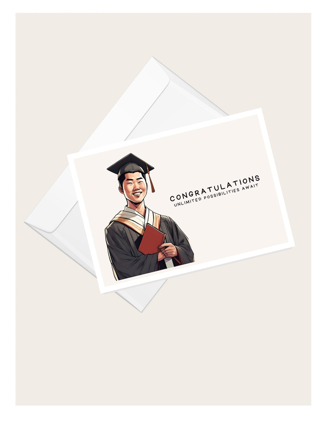 Male Graduate “congratulations. Unlimited Possibilities Await” Greeting ...