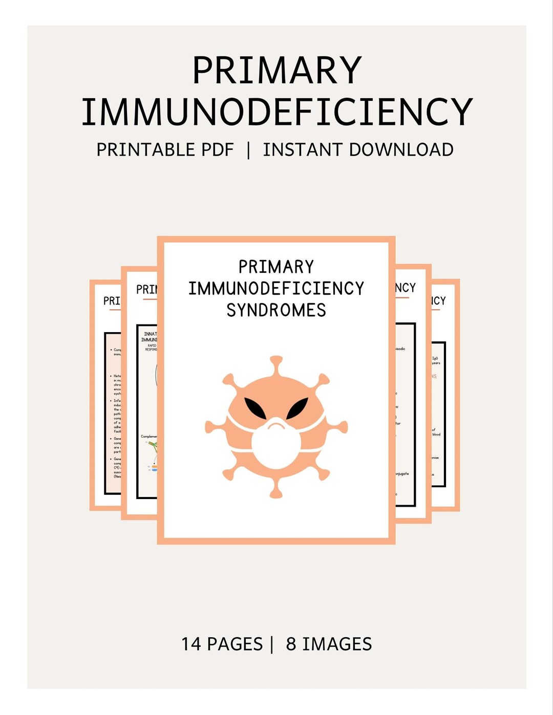 Primary Immunodeficiency Syndromes Educational Guide - Etsy