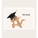 Cat With Graduation Cap Doing a Happy Dance “#done” Greeting Card - Etsy