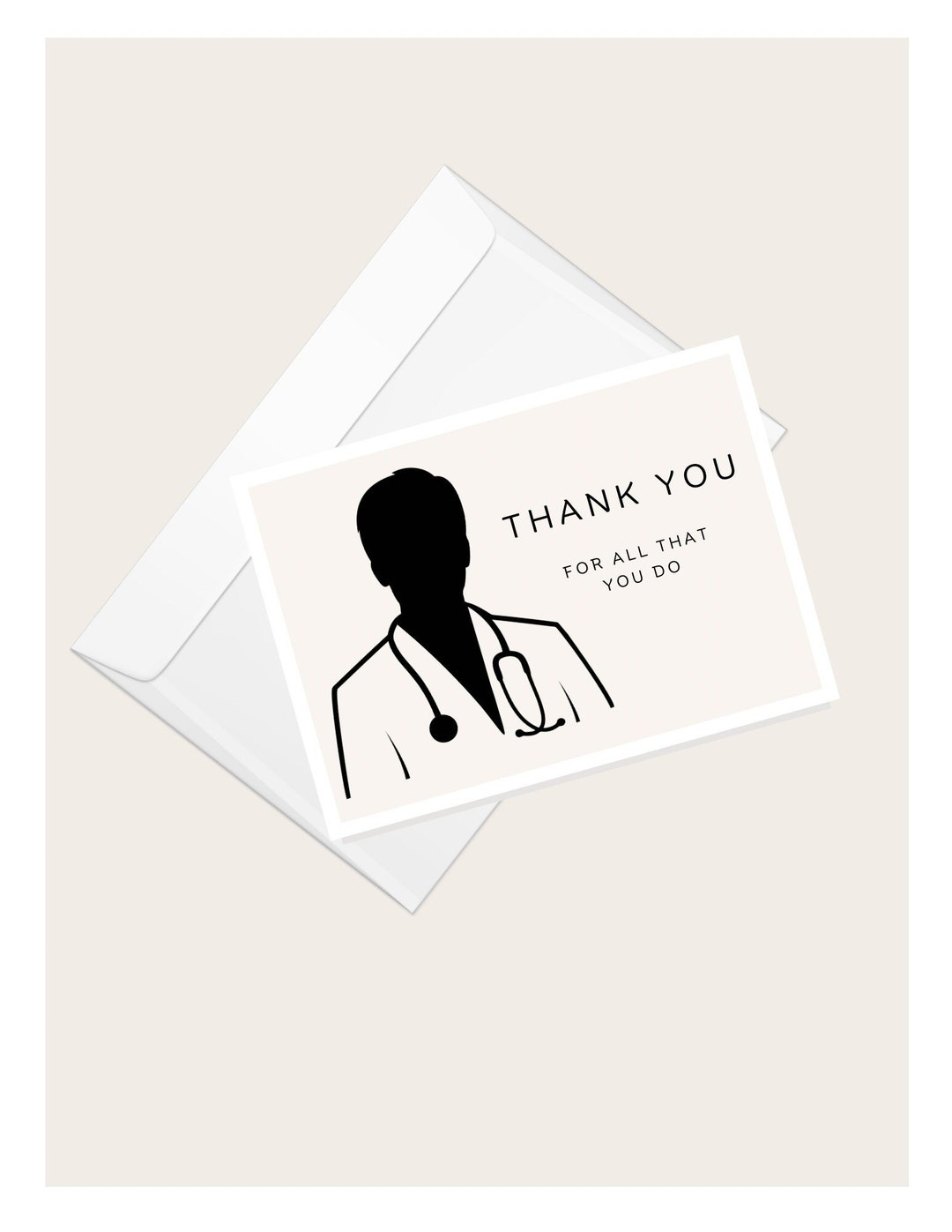 Male Doctor Thank You Card - Etsy