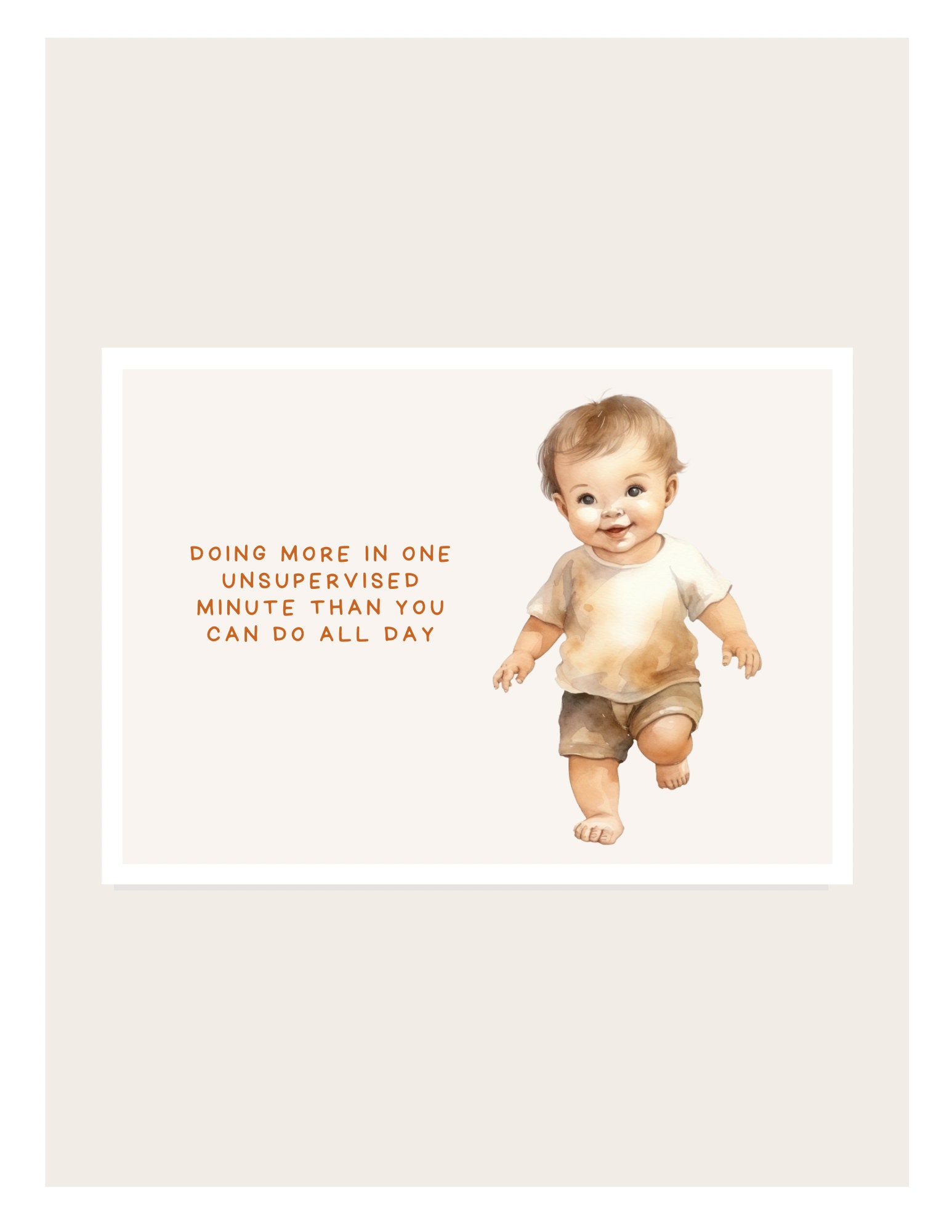 Funny Toddler Card - Etsy