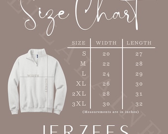 Jerzees Size Chart - Etsy