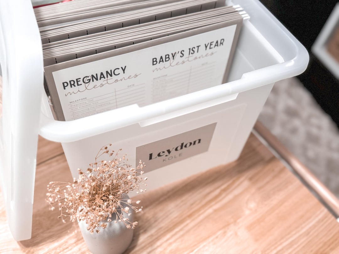 Pregnancy Milestones | Memory Box | Baby Keepsake | Baby Shower Gift ...