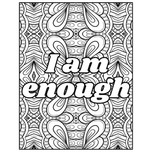 I AM Affirmations Coloring Book - 50 Digital Printable Pages for Self ...