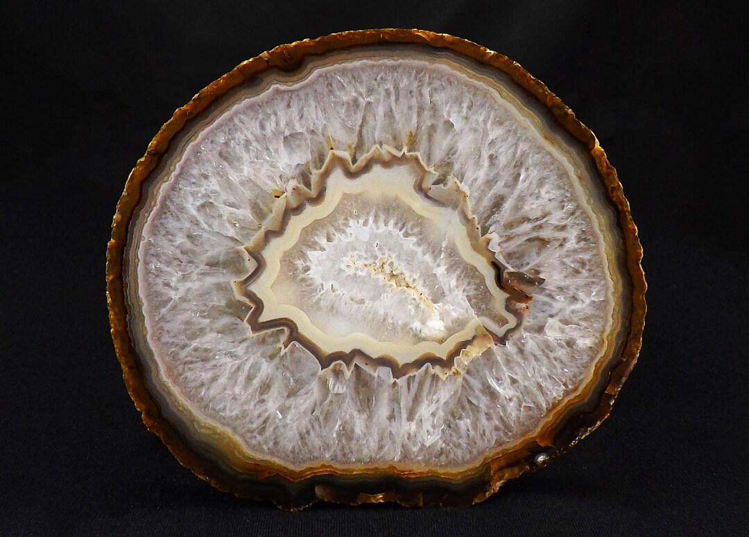 Thick Crystallized Agate - Natural Agate Slice - 501g-115x130x18mm ...