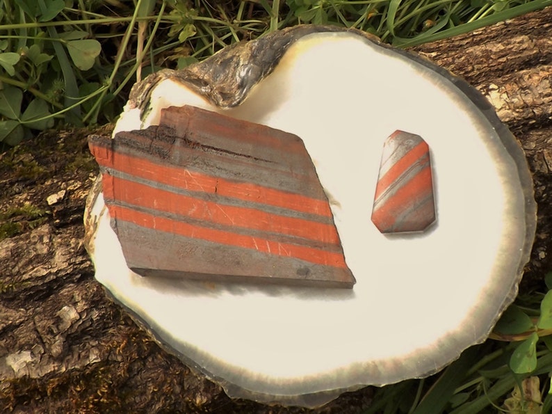 Hematoid Jasper Natural Raw Banded Stone Plate/slab/slab/slice/slice ...